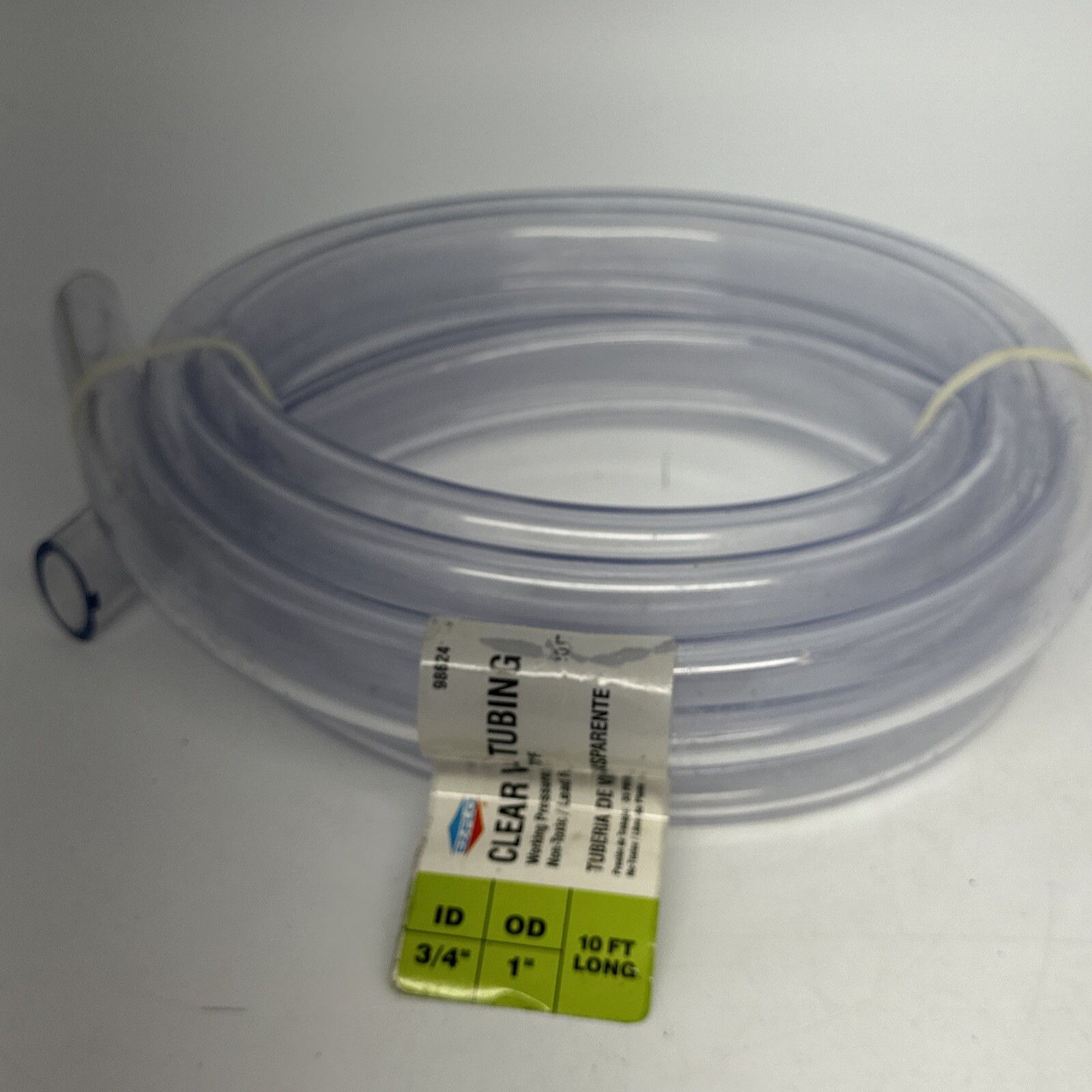 3/4 Inch ID 1 Inch OD PVC Clear Vinyl Tubing 10 Foot Length 98624 | eBay