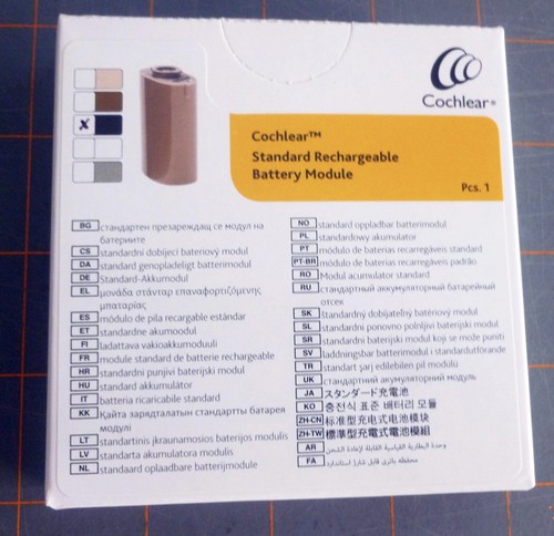 Cochlear Nucleus 7 Standard Rechargeable Battery Module Z544550 Black ...