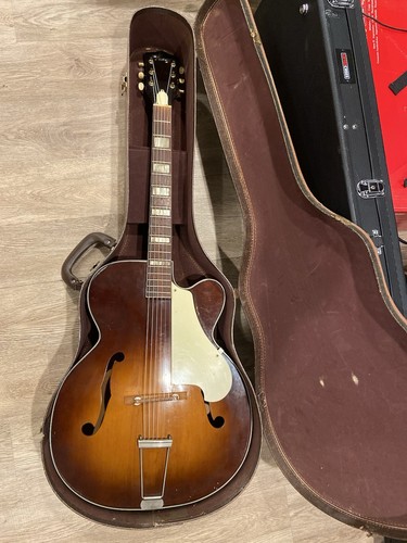 Vintage Kay K1 F Hole Cutaway Acoustic Guitar 1950s Vg W/ Original Case ...