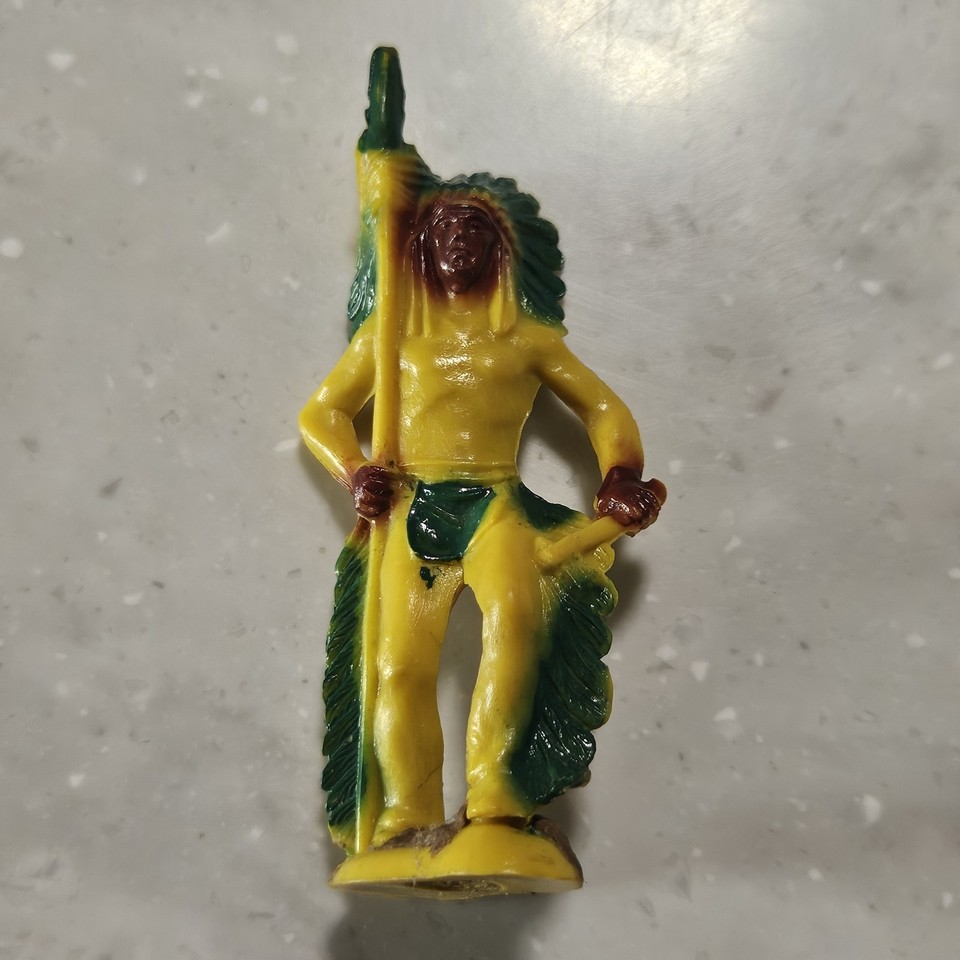 Antique Bergen Toy Plastic Indians And Cowboy Figures Lot Of 11 | eBay