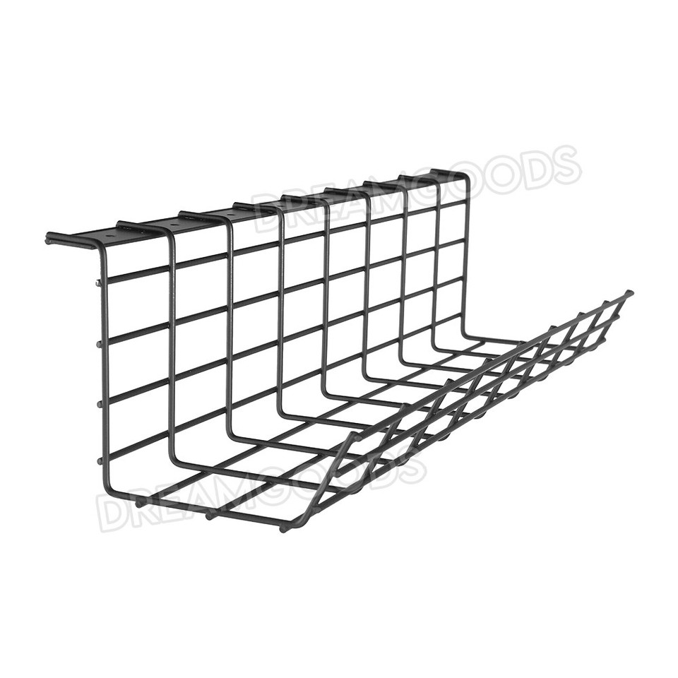 2X Cable Management Tray Under Desk Cable Organizer Black for Wire ...