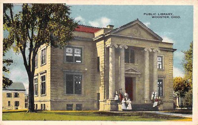 Public Library Wooster Ohio 1920c postcard | eBay