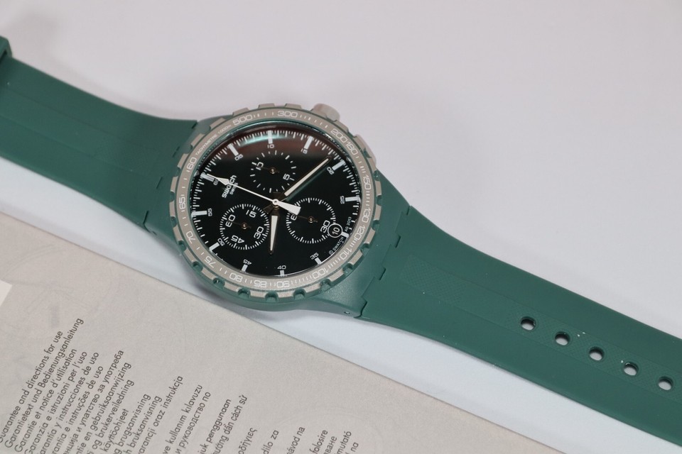 SWATCH SWISS MADE RACING ROAR MEN'S CHRONOGRAPH WATCH FOREST GREEN ...