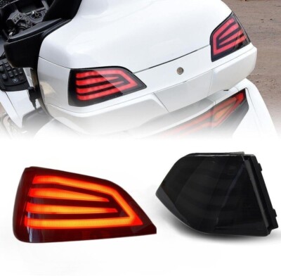 Pair Smoked LED Running Brake Lights Tail Lights for Gold Wing GL1800 ...