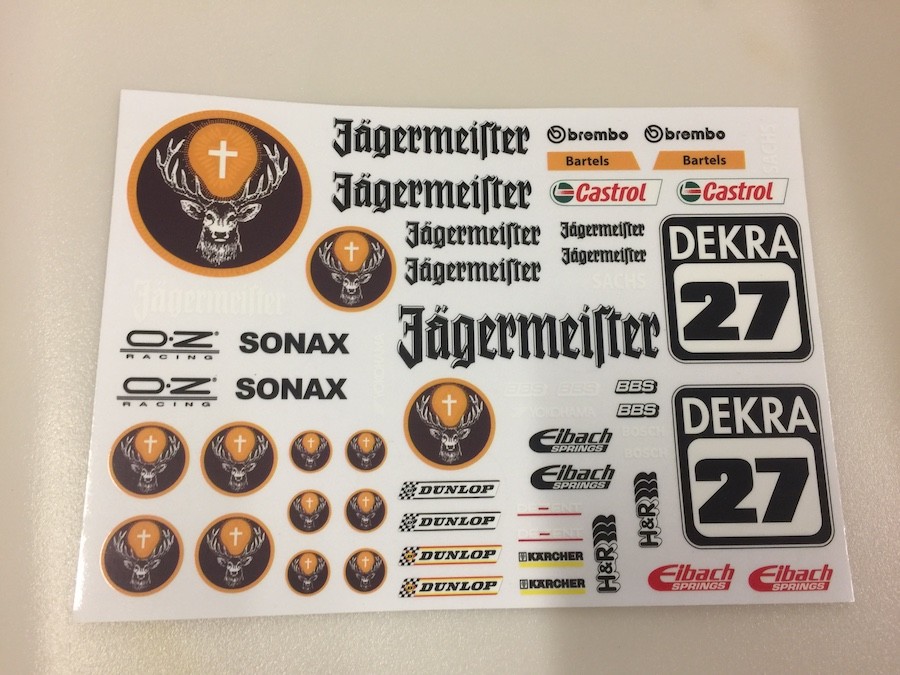 Sticker Decal Sheet for 1/10 Jager on clear vinyl 1533 | eBay