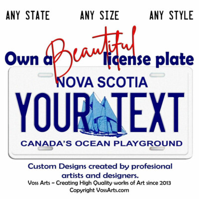 Canada License Plate Nova Scotia custom personalized YOUR TEXT Car Bike ...