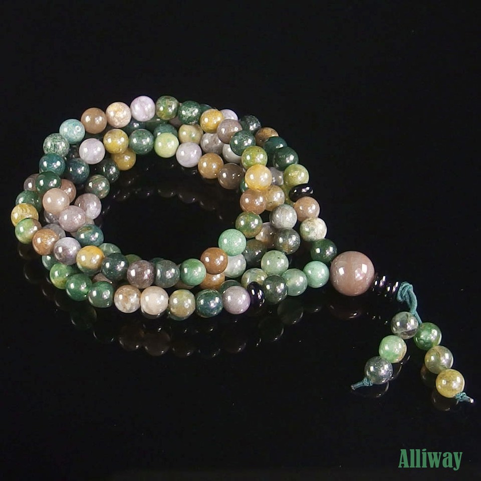energy Gemstone Stretchy Beaded Bracelet Necklace 6mm 108 Prayer ...