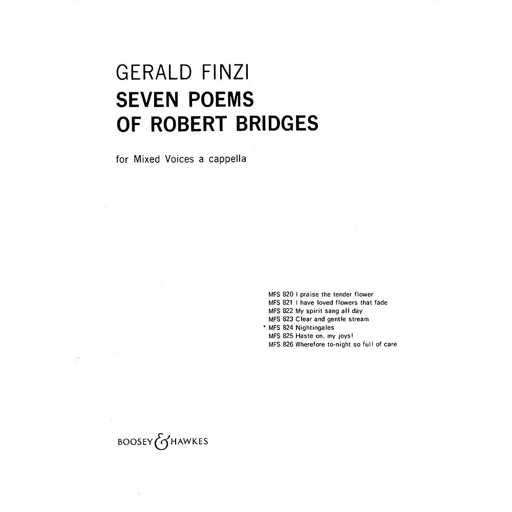 Nightingales No 5 Seven Poems of Robert Bridges SSATB A Cappella by ...