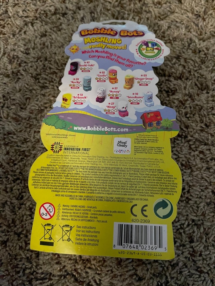 MOSHLING Bobble Bots Honey Moshi Monsters Snookums mulicolored New | eBay
