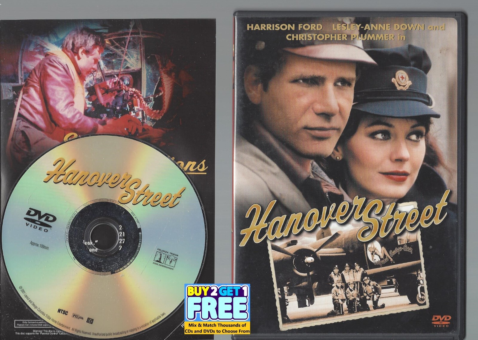 Hanover Street (DVD, 2001) Young Harrison Ford War Drama Disc & Cover ...