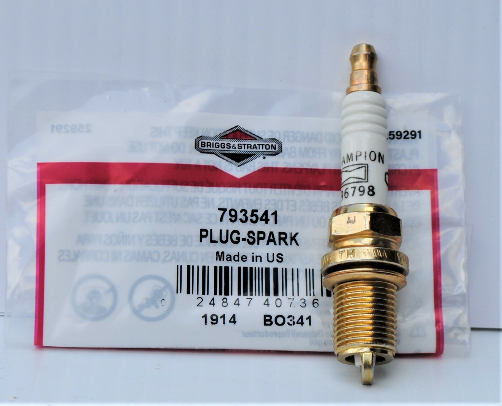 Briggs & Stratton OEM 793541 Replacement Plug-spark for sale online | eBay