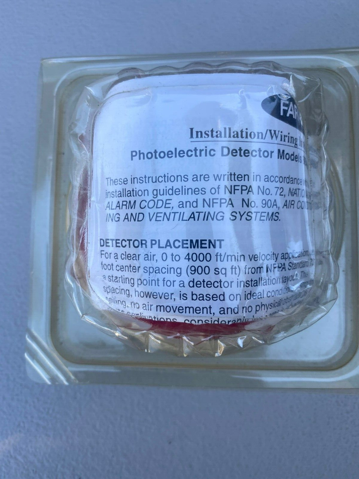Faraday 8854 Photoelectric Smoke Detector Brand New! | eBay