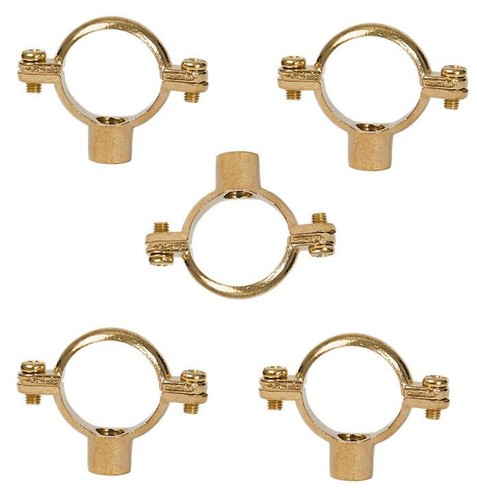 Munsen Ring 22mm Brass M10 Pipe Clip Bracket X 5 Pipe Ring | eBay