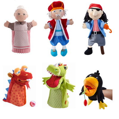HABA Handpuppe Kasper Oma Opa Wolf Gretel Räuber Rabe Theo o Drache ...