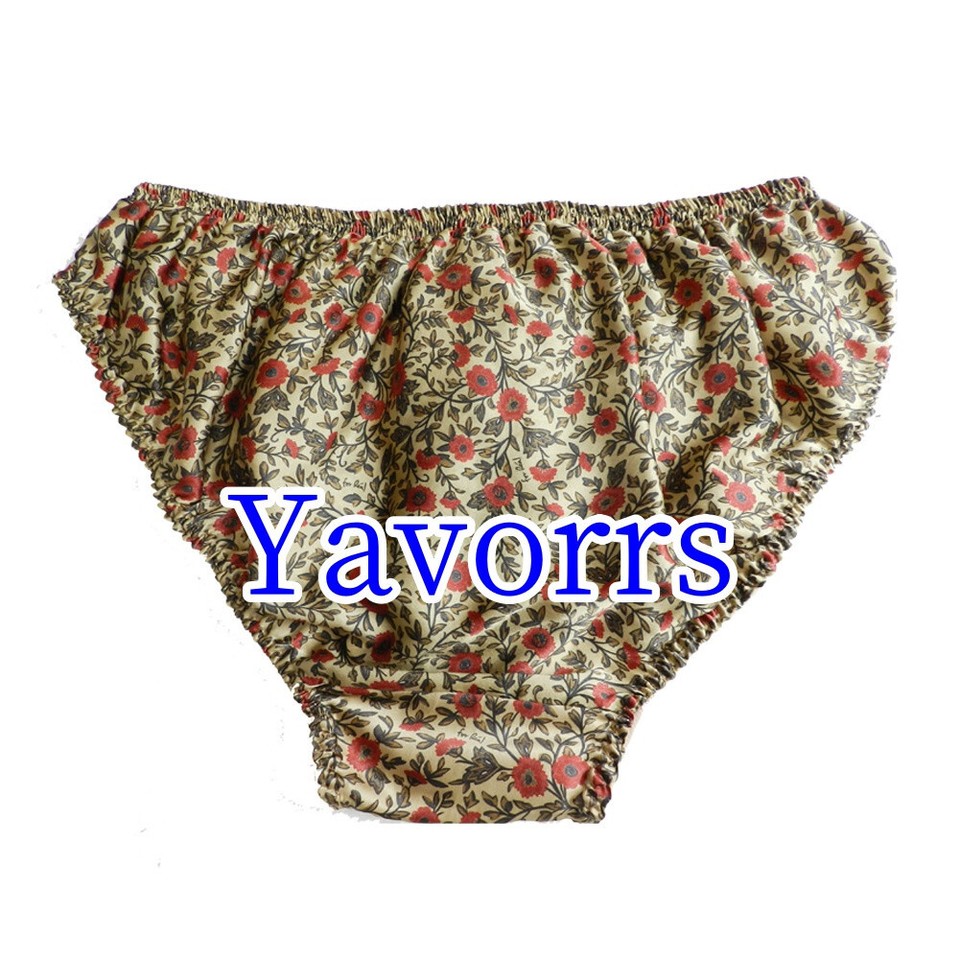 Yavorrs Men's Silk Underwear Briefs flower Panties Size S_2XL ...
