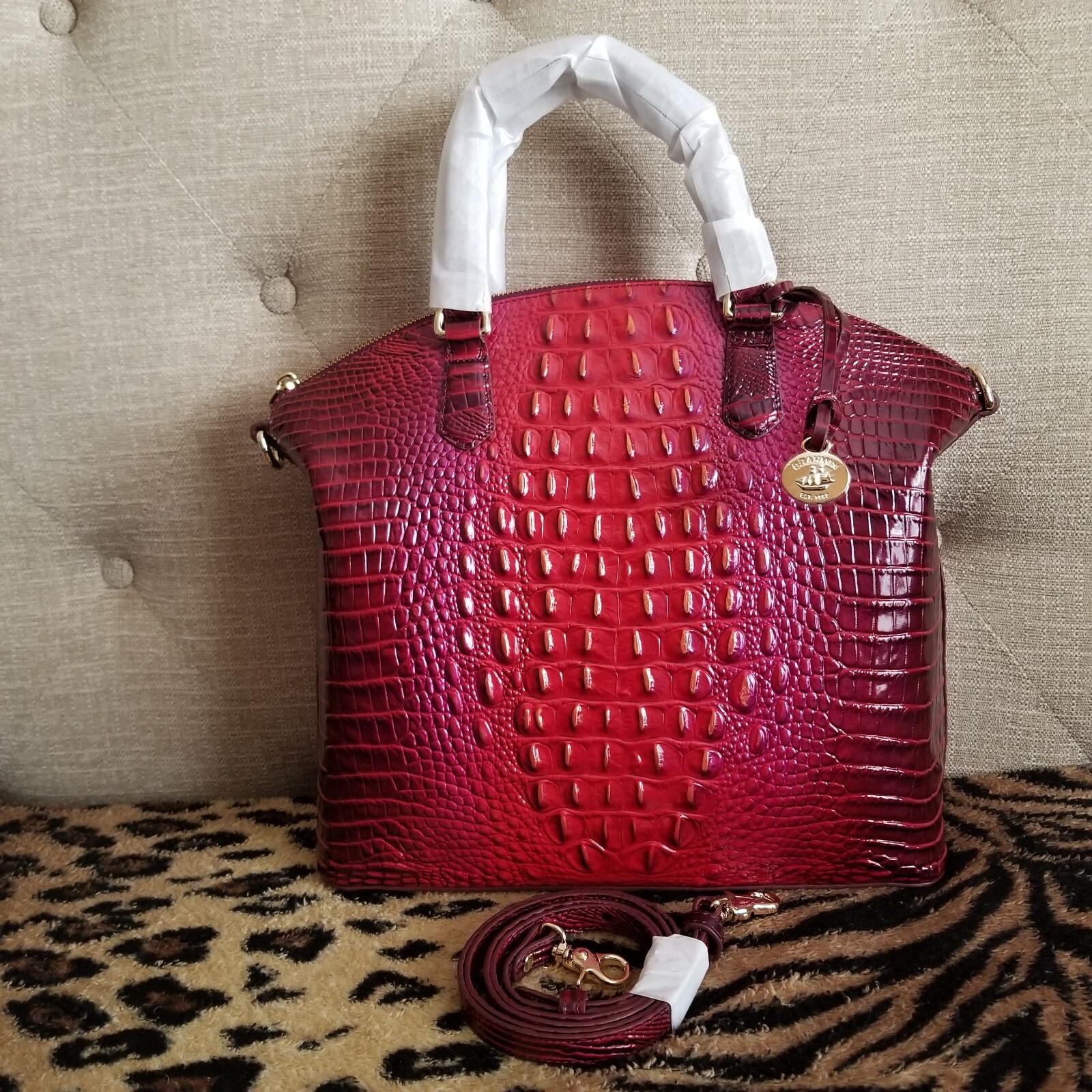 BRAHMIN RUBY OMBRE LARGE DUXBURY SATCHEL | eBay