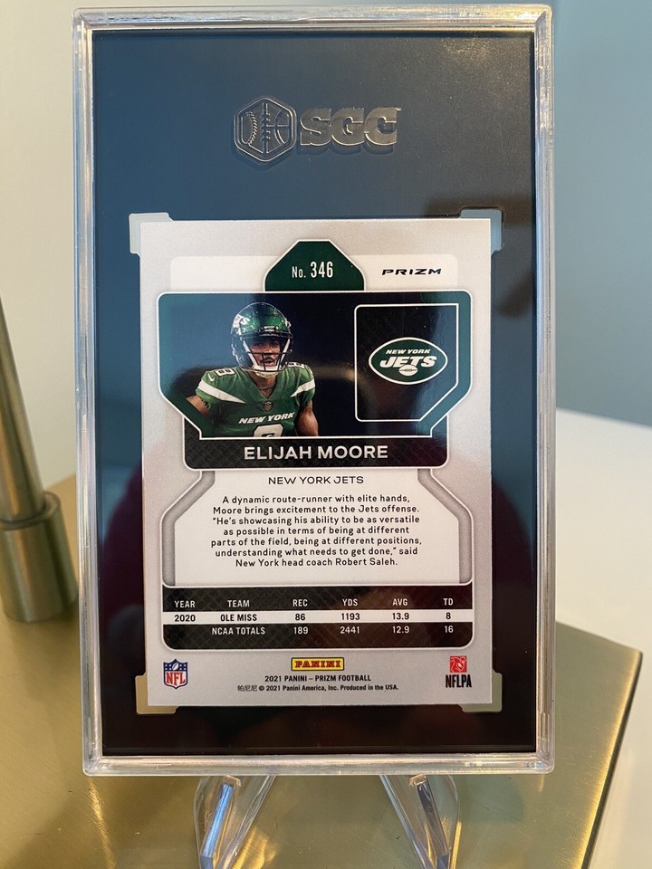 2021 Panini Prizm Elijah Moore Neon Green Pulsar Prizm SGC 10 GM | eBay