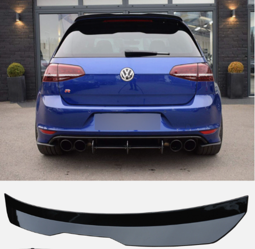 Gloss Black R Style Rear Roof Spoiler Extension Top Lip for VW Golf MK6 ...