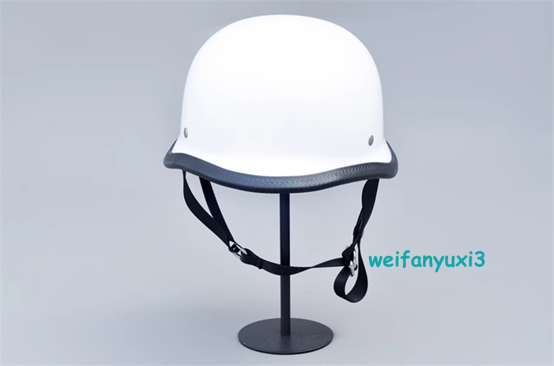 New Retro Half Motorcycle Motorbike Helmet German Style FRP Helmet ...