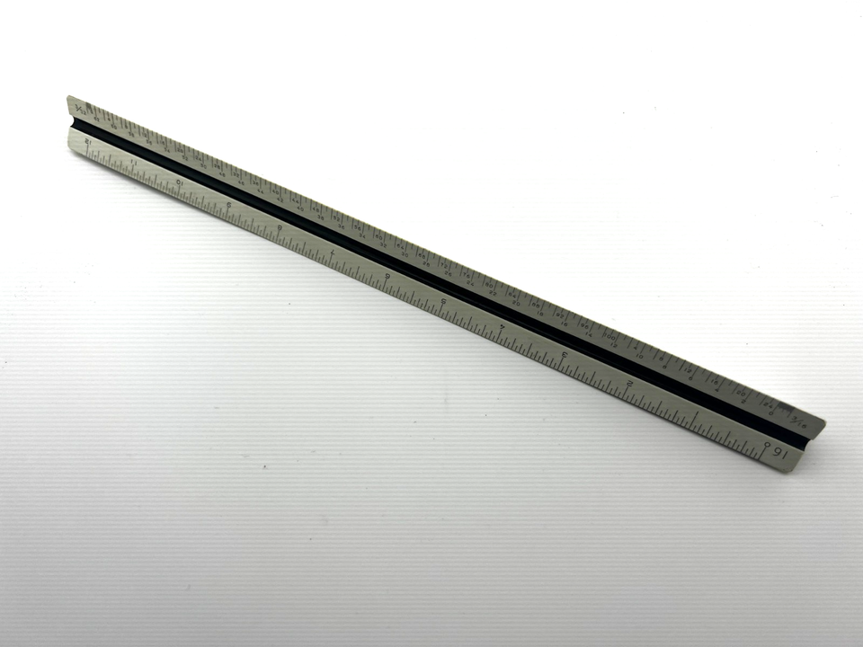 Tacro SCALE Drafting 3 Sided RULER NO. 4857 ENGINEER Triangular Made In ...