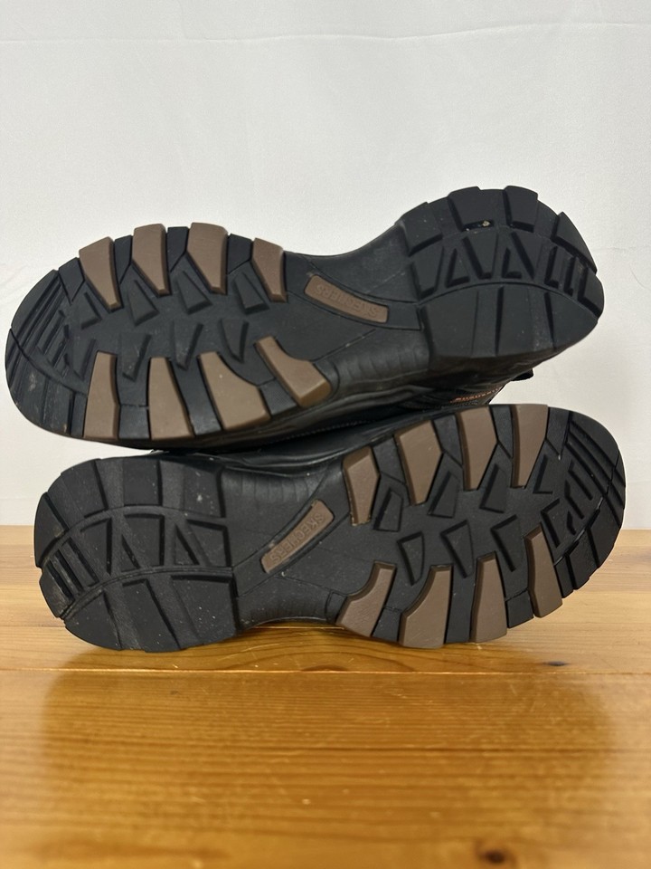 Skechers Pedley Aster Waterproof Brown Leather Hiking Work Boots Men's ...