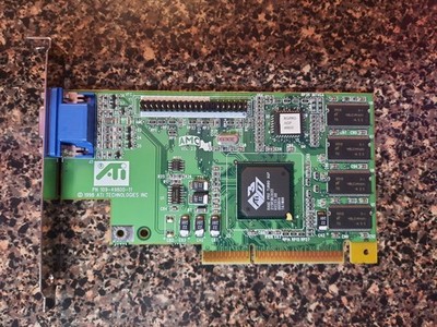 ATI Rage Pro Turbo AGP Video Card Retro PC Gaming Vintage 1998 P/N 109 ...