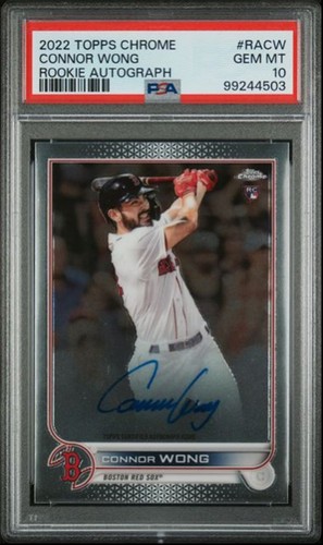 Connor Wong RC Auto 2022 Topps Chrome PSA 10 Boston Red Sox #RACW | eBay