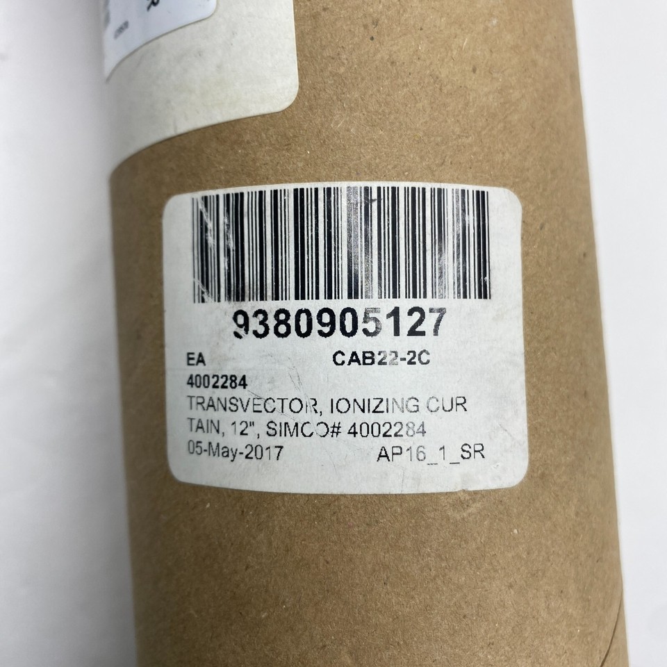 SIMCO ION MEB Static Ionizing Bar w/ 12" Curtain Transvector Air Knife ...