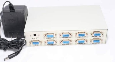 SVGA VGA XGA Splitter Amplifier Multiplier 8-Way Powered 400MHz | eBay