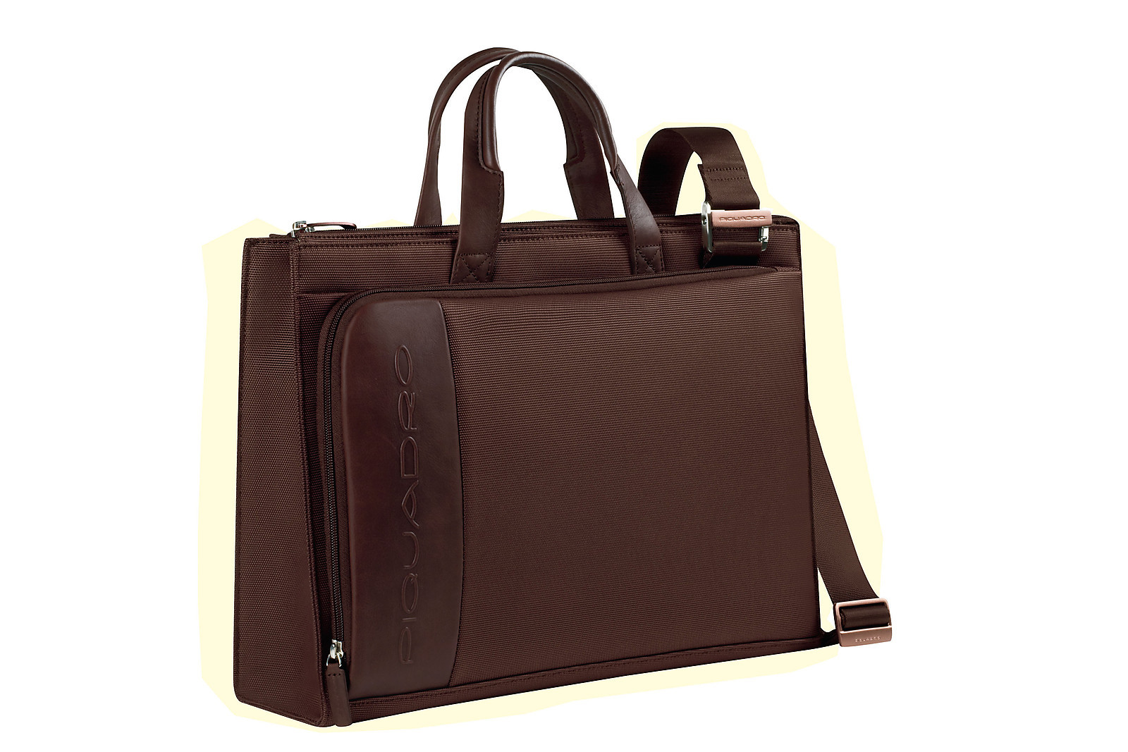 Piquadro PQ7 Brown Thin briefcase/Organized portfolio briefcase ...
