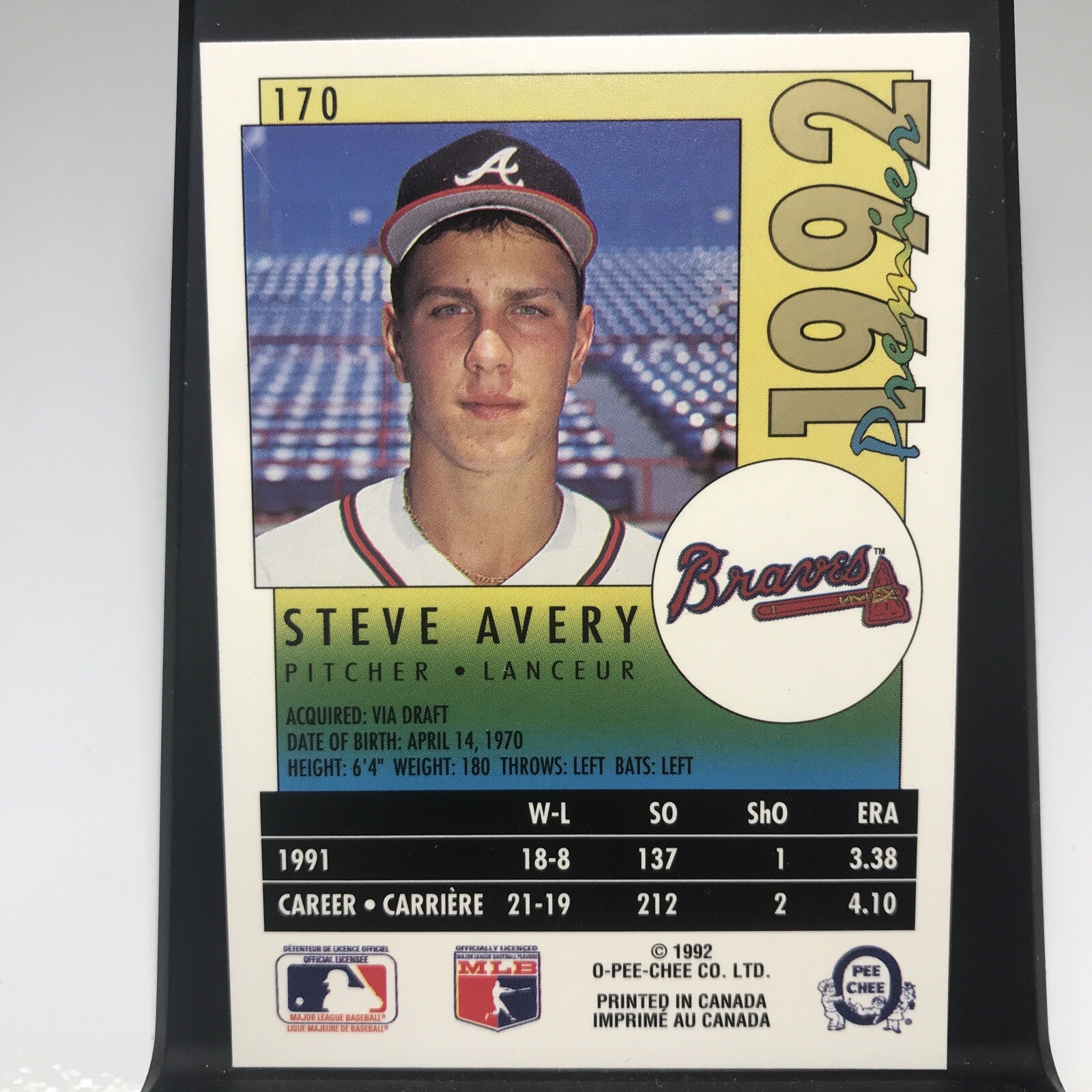 1992+O-Pee-Chee+Premier+-+%23170+Steve+Avery for sale online | eBay