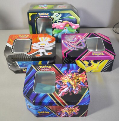 Pokemon Gaming Empty Card Collector Tin Box Large 2019-2020 - Your ...