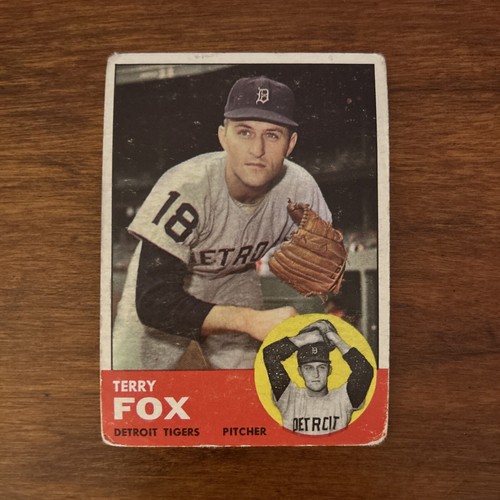 1963 Topps Baseball Terry Fox Detroit Tigers Card #44 | eBay