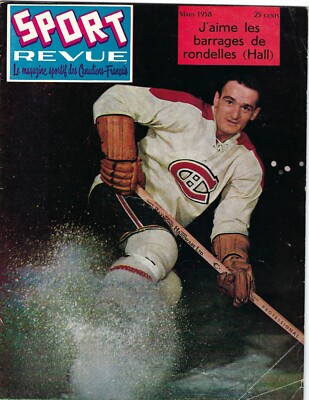 1958 MARCH Sport Revue hockey magazine Marcel Bonin, Montreal Canadiens ...