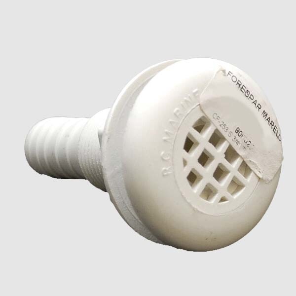 Boat Thru Hull Strainer Fitting | With Screen Barbed White 3/4 Inch | eBay