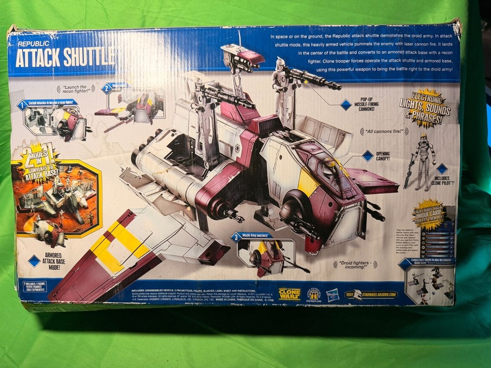 Star Wars The Clone Wars Republic Attack Shuttle Vehicle 2011 #3 | eBay