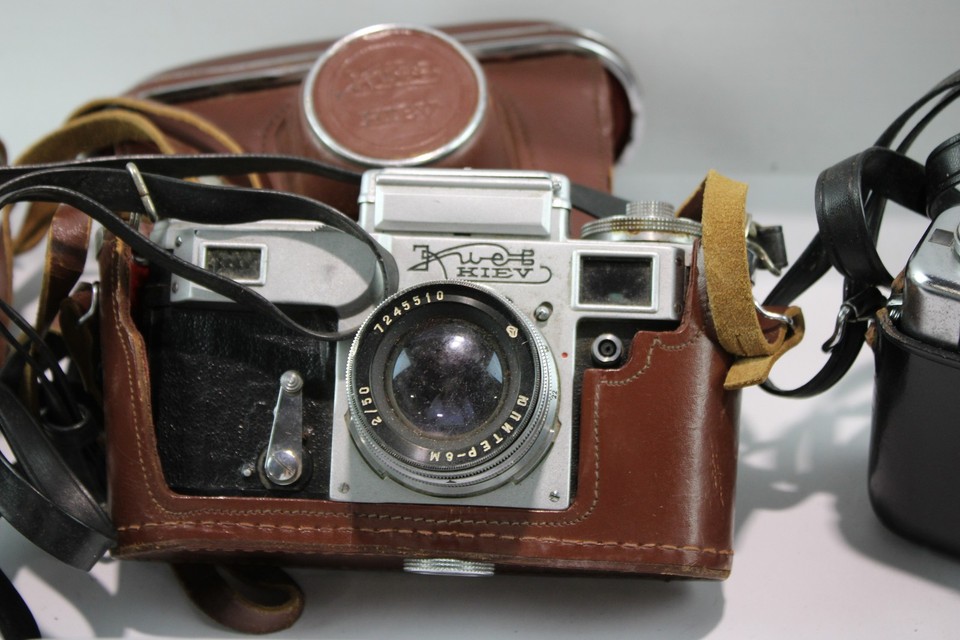 Rangefinder Film Cameras Inc Kiev, Yashica, Zorki & Olympus Etc Job Lot ...