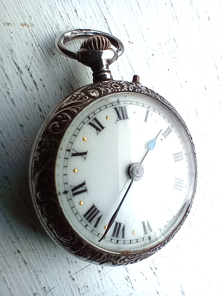 Superb solid silver 1919 fob watch in full working order. | eBay UK