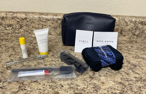 Unused Furla Overnight Travel Amenity kit bag Philippine Airlines ...