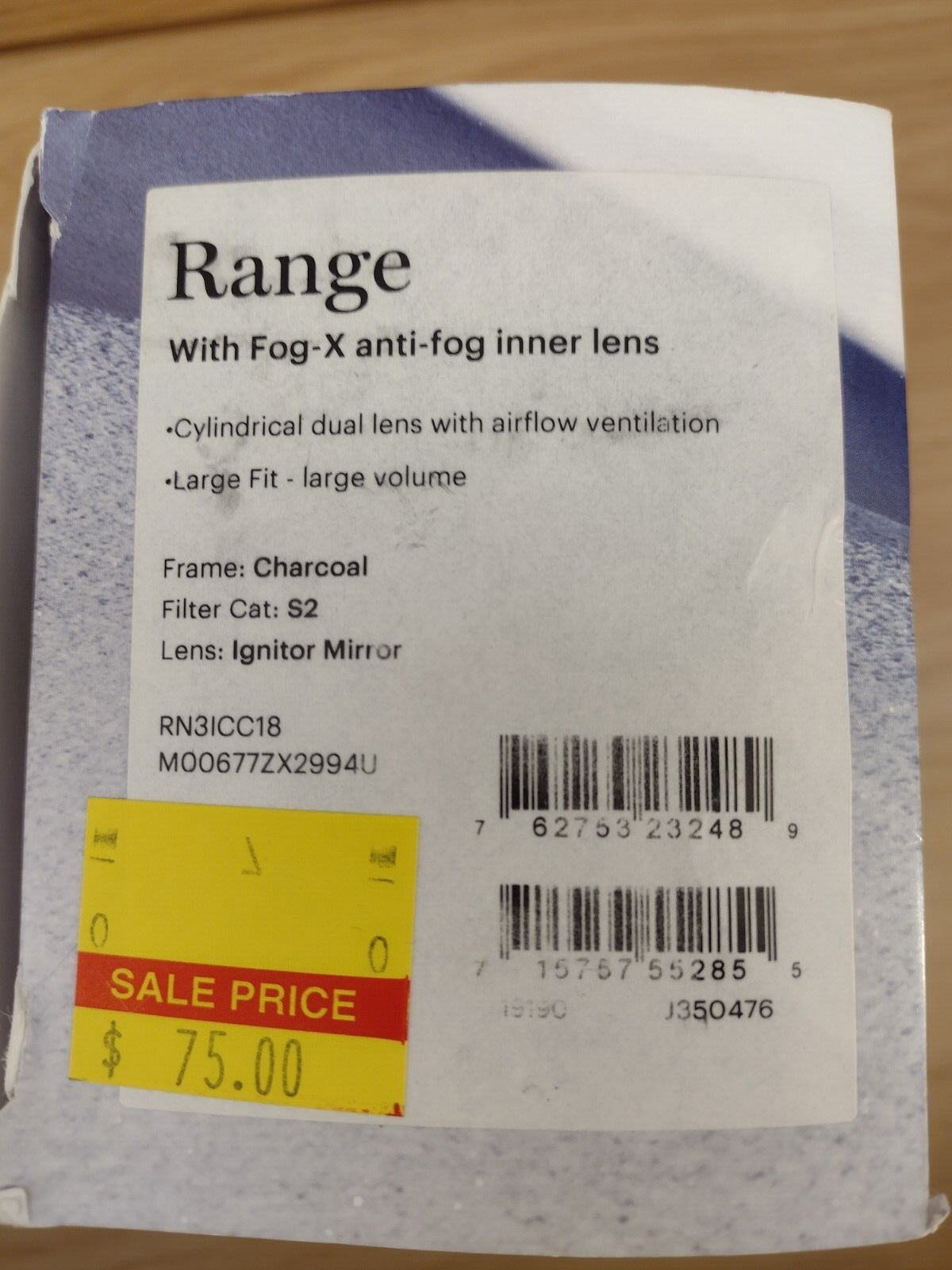 Smith Range Snow Goggles - Charcoal - Ignitor Mirror Lens (Reg. $75) | eBay