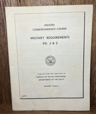 Military Requirements PO 3 & 2 Enlisted Correspondence Course Navpers ...