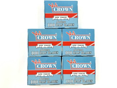 500 Crown Single Edge Half Razor Blades For Straight Razors Shave ...