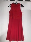Francesca’s Red Colleen Hi-Neck Lace A-Line Dress Women’s Medium | eBay