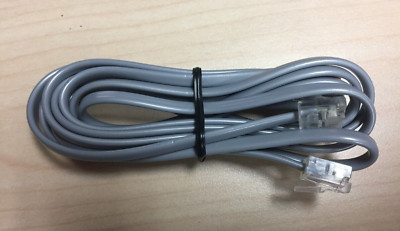 10 Pack- 6ft Solid Telephone Line Cord Cable 6P4C RJ11 DSL Modem Fax ...