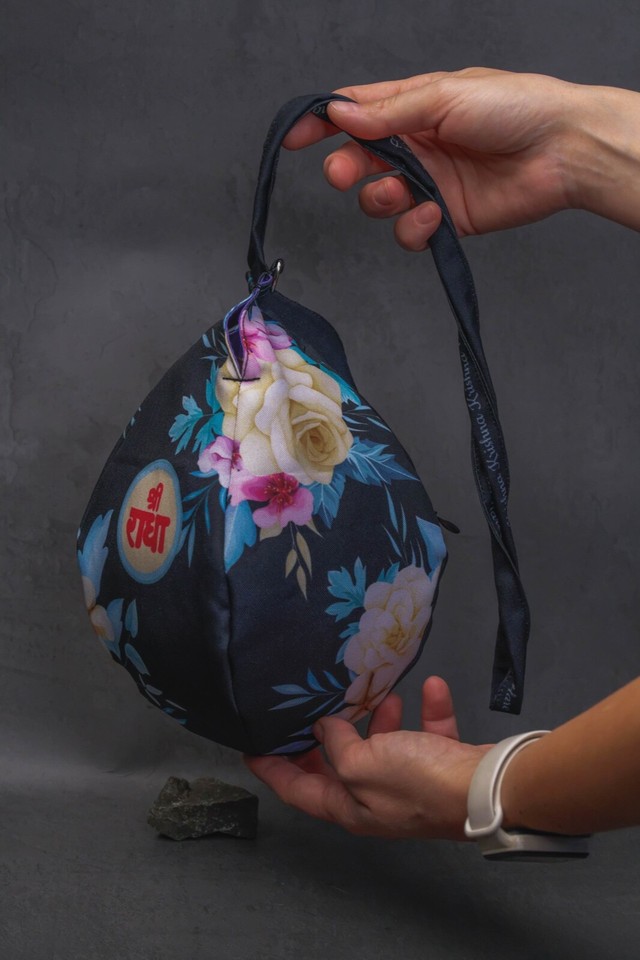 Sri Radhe japa bag, Hare Krishna, Krishna Prayer bag, Japa Mala bag ...