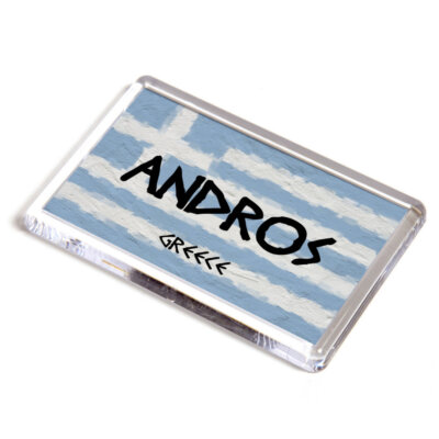 FRIDGE MAGNET - Andros - Greece - Greek Flag Holiday Gift | eBay Australia