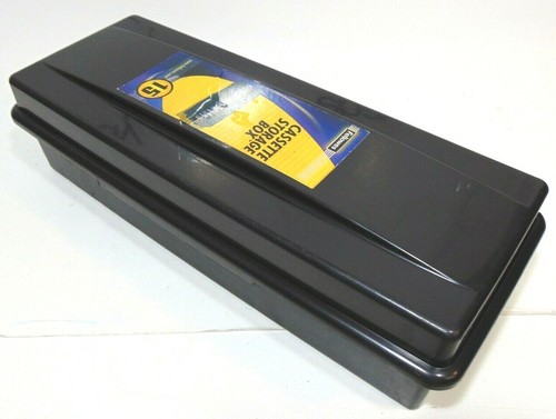 Cassette Tapes Storage Case Fellowes Audio Vintage Plastic Black Holds ...