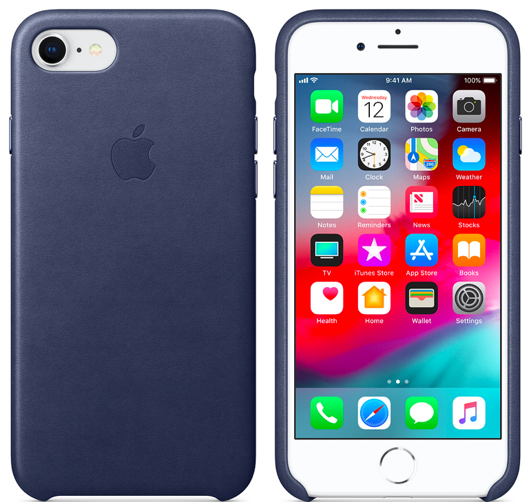 Apple iPhone 8 Leather Case - Midnight Blue for sale online | eBay