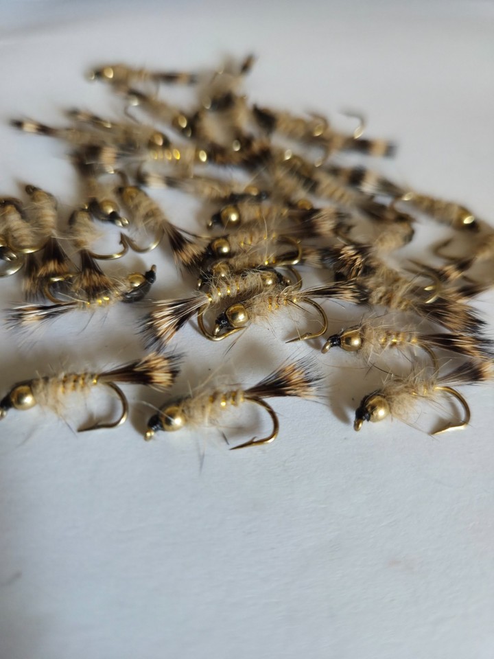 4 NEVER FAILS GREY NYMPHS FLY FISHING WET TROUT FLIES Size 10 ( DEADLY ...