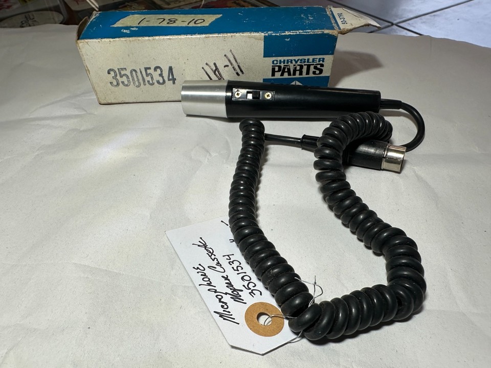 NOS MoPar Cassette Microphone 3501534 1971 1972 E-body Cuda Challenger ...